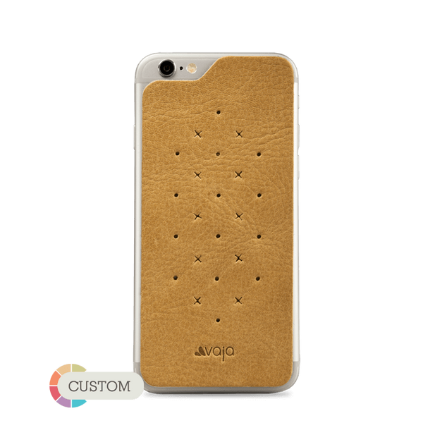 Customizable Leather Back - Premium Leather Back for iPhone 6/6s - Vaja